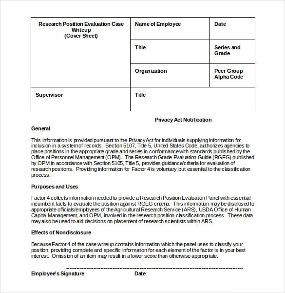 Privacy Act Cover Sheet – 10+ Free Word, PDF Documents Download!