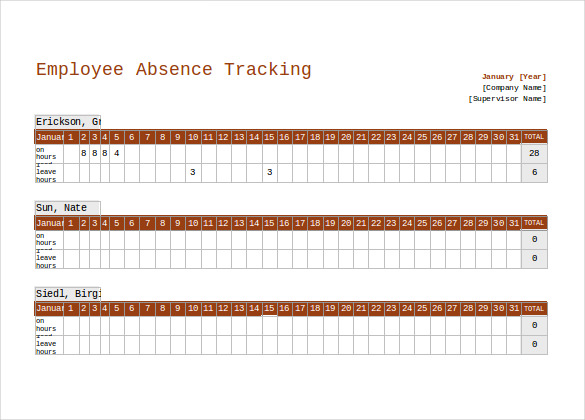 Employee Tracking Template - 11+ Word, Excel, PDF Documents Download!