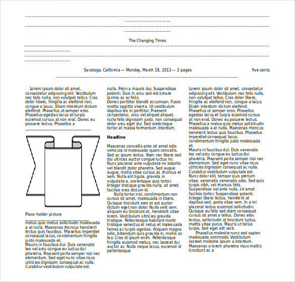 20+ Word Newspaper Templates Free Download