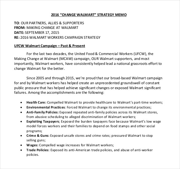 Strategy Memo Template – 12+ Word, PDF, Google Docs Documents Download