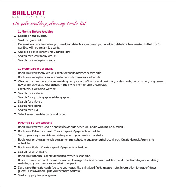19 Wedding Planner Templates In Apple Pages Google Docs 