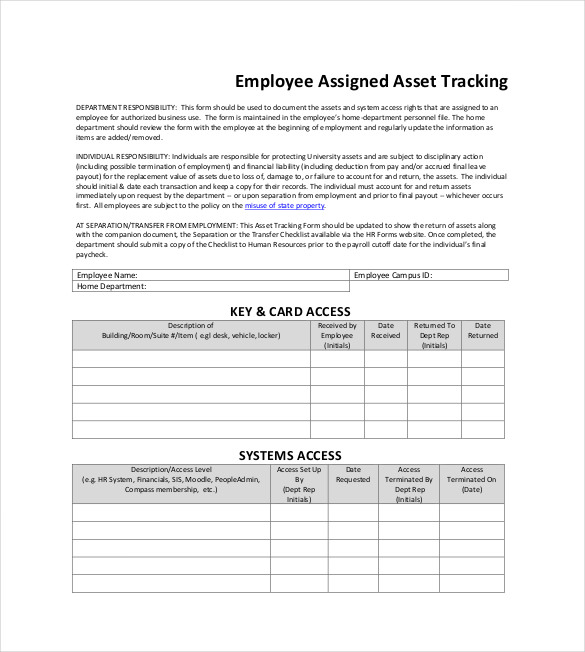 Asset Tracking Template – 8+ Free Word, Excel, PDF Documents Download!