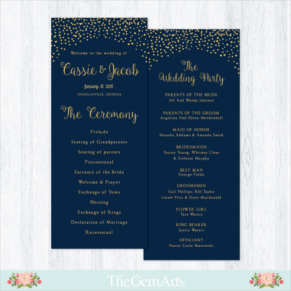 23+ Wedding Ceremony Templates – Free Sample, Example, Format Download