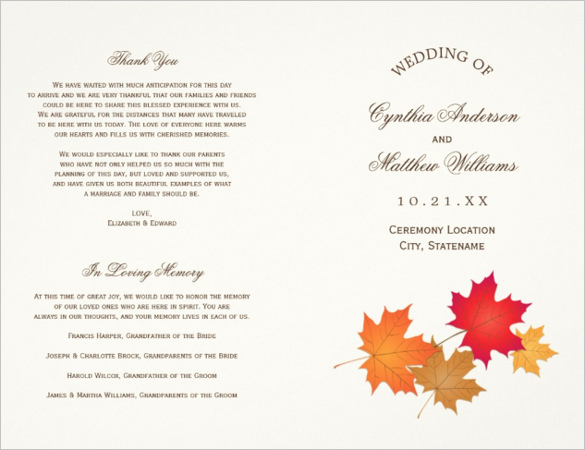 23+ Wedding Ceremony Templates – Free Sample, Example, Format Download