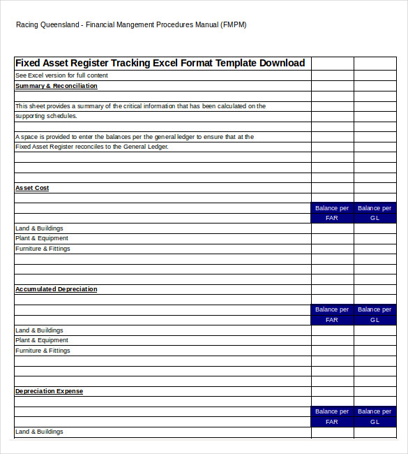 8 Asset Tracking Templates Free Sample Example Format Download 