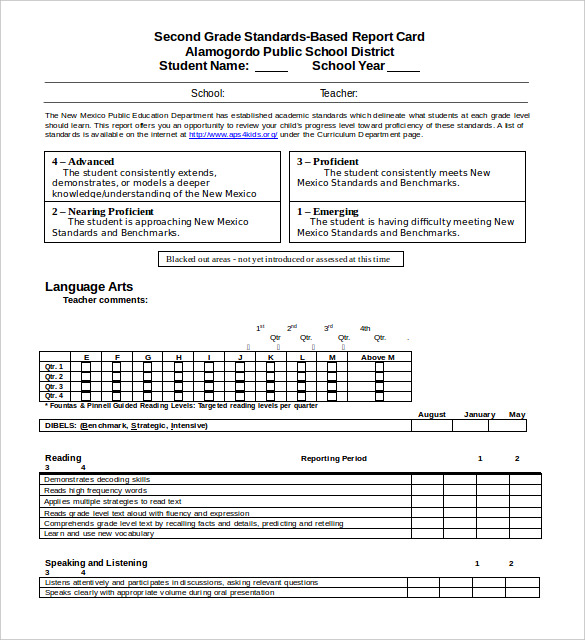 Report Card Template - 28+ Free Word, Excel, PDF Documents Download