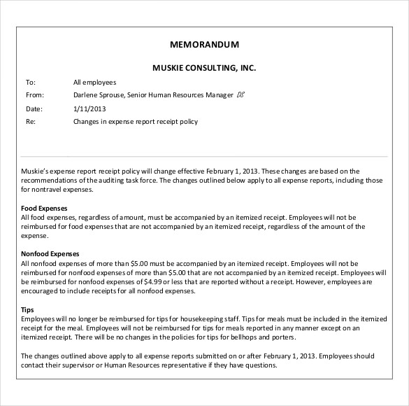 Business Memo Template - 22+ Word, PDF, Google Docs Documents Download