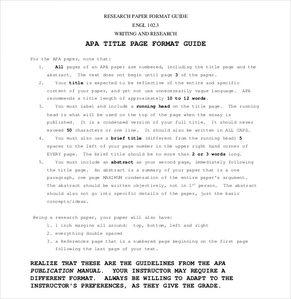 12 APA Cover Sheet Templates Free Sample Example Format Download