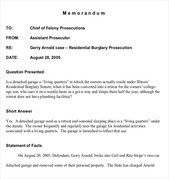 Legal Memo Template - 17+ Word, Excel, PDF Documents Download