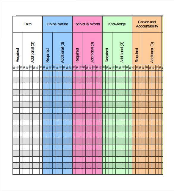 Tracking Chart Template Free Printable Worksheet