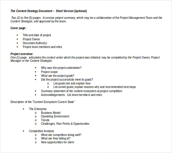 17+ Strategy Templates Microsoft Word Free Download