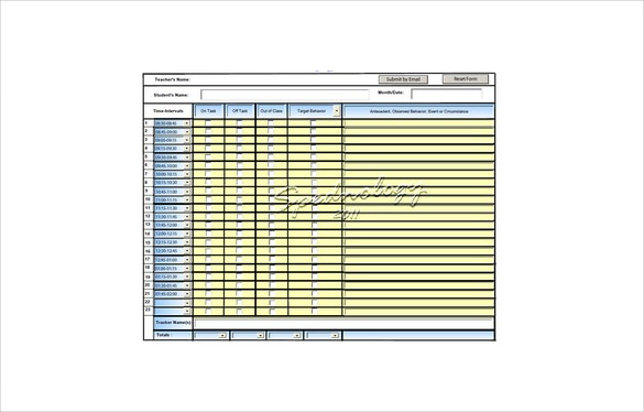 10+ Free Behavior Tracking Template