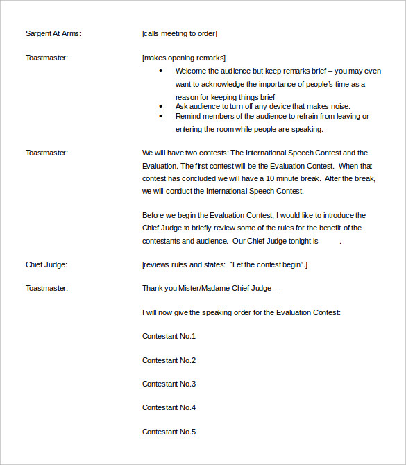 Toastmaster Evaluation Template – 20+ Free Word, PDF Documents Download!