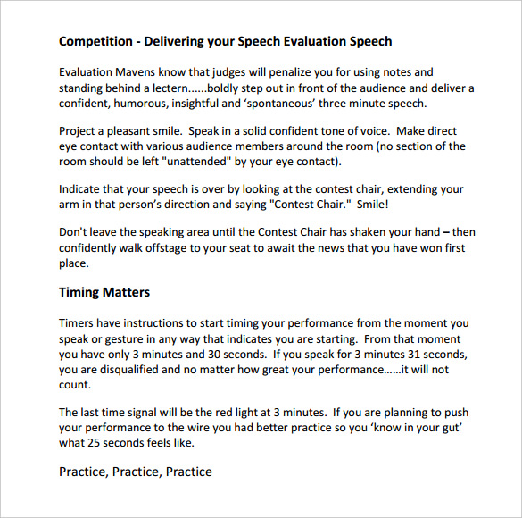Toastmaster Evaluation Template – 20+ Free Word, PDF Documents Download!