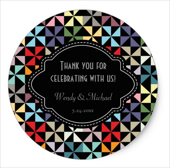 21 Wedding Sticker Templates JPG Vector EPS