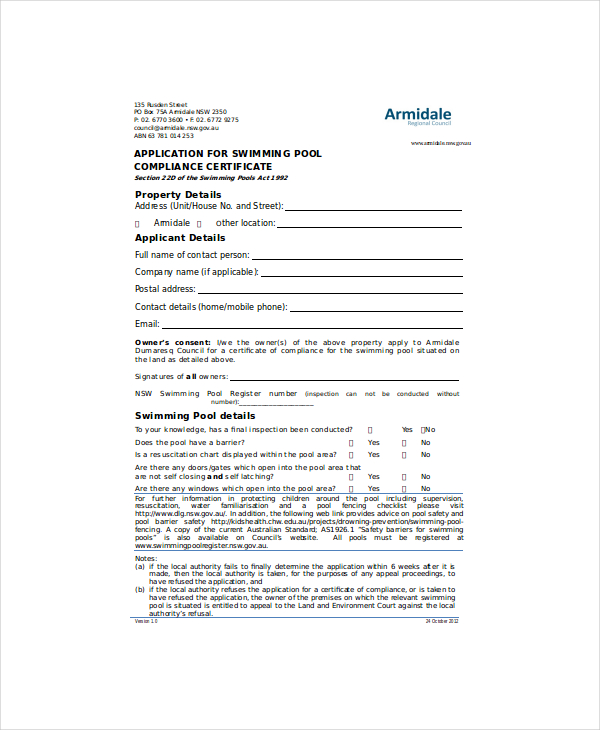 Swimming Certificate Template - 8+ Free Word, Excel, PDF Documents Download