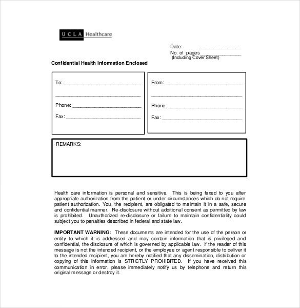 12+ Confidential Cover Sheet Templates – Free Sample, Example, Format ...