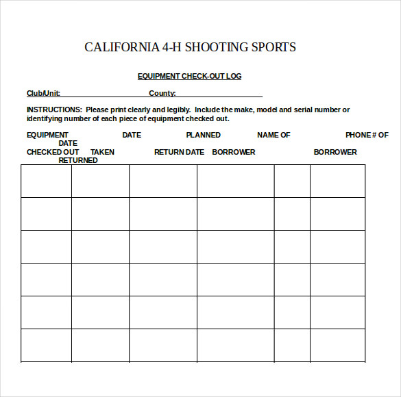 29+ Word Log Templates Free Download