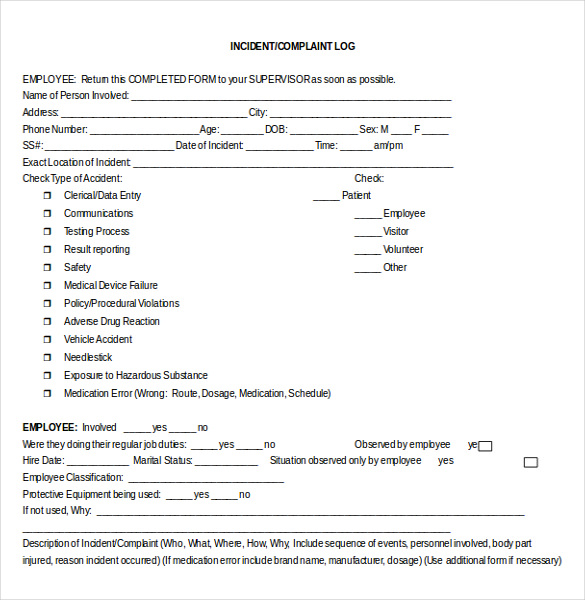 29+ Word Log Templates Free Download