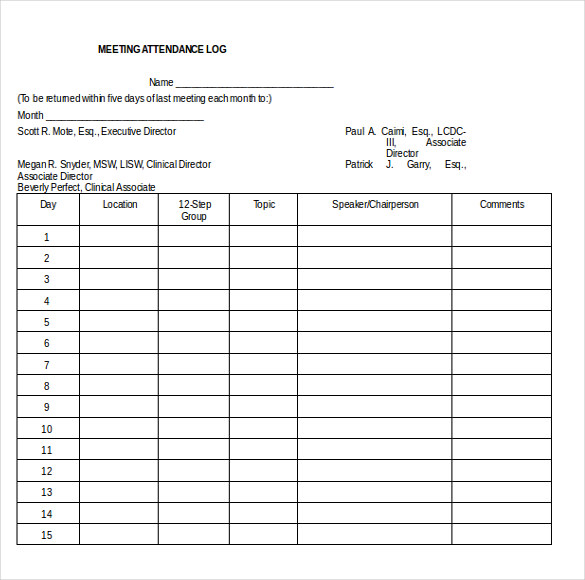 29+ Word Log Templates Free Download