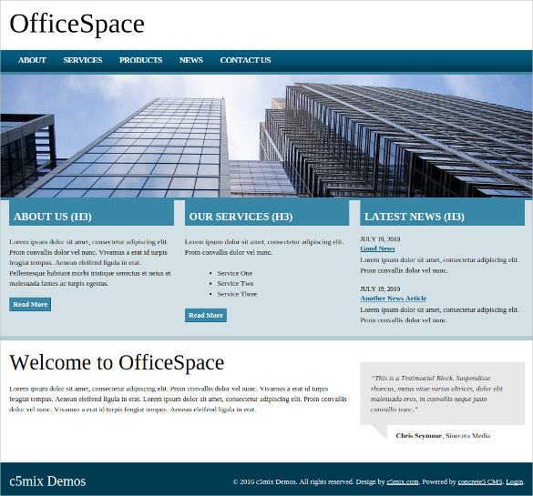33+ Concrete5 Themes & Templates