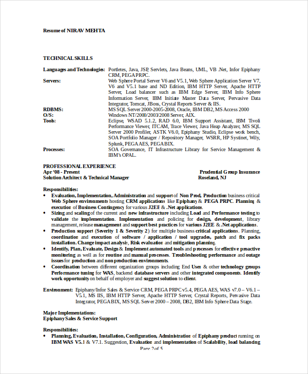 Architect Resume Template - 9+ Free Word, PDF Documents Download