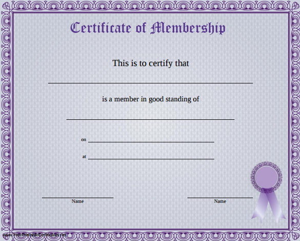 23+ Membership Certificate Templates - Word, PSD, In Design, AI, Publisher
