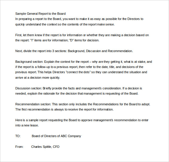 24+ Board Report Templates in PDF | MS Word | Apple Pages | Google Docs