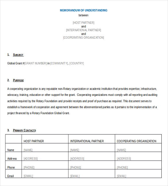 41+ Memorandum of understanding Templates - PDF, Google Docs