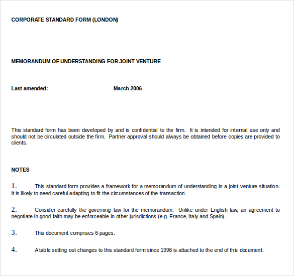41+ Memorandum of understanding Templates - PDF, Google Docs