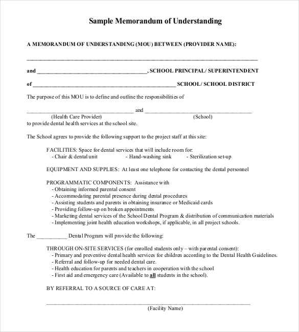 41+ Memorandum of understanding Templates - PDF, Google Docs