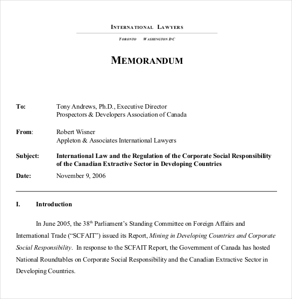 13+ Legal Memo Templates – Sample Word, Google Docs Format Download