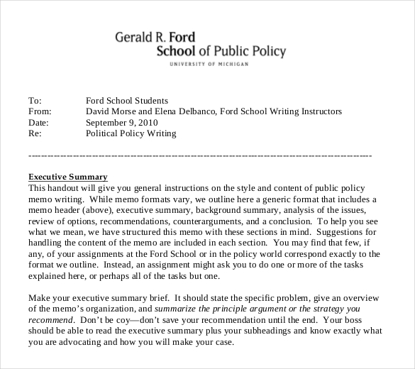 20+ Policy Memo Templates – Sample Word, Google Docs Format Download