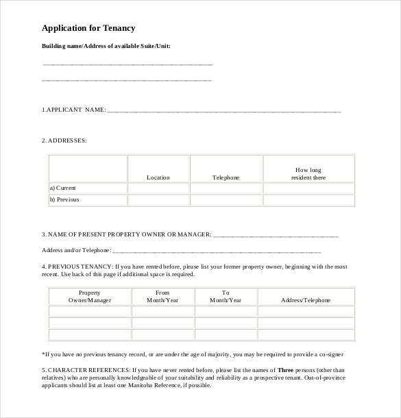 Rental Application Template – 10+ Free Word, PDF Documents Download!