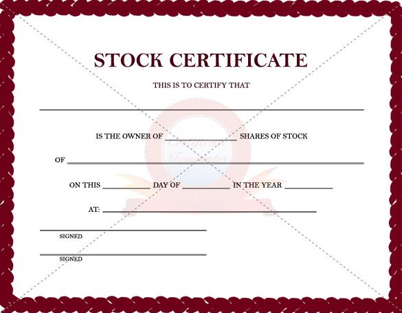27+ Stock Certificate Templates - Word, PSD, AI, Publisher