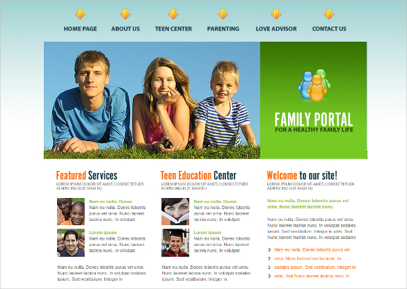 28+ Family Website Themes & Templates | Free & Premium Templates