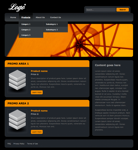 Free Dreamweaver Template 10 Free PSD AI Vector EPS Format Download