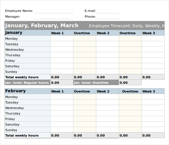25 Excel Timesheet Templates Free Sample Example Format Download