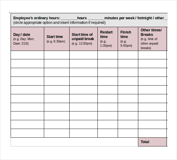 29+ Free Timesheet Templates – Free Sample, Example Format Download