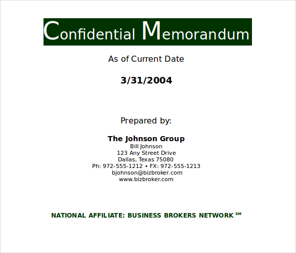 9+ Confidential Memo Templates – Sample Word, Google Docs Format Download