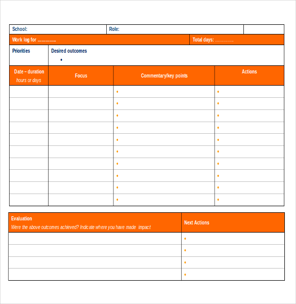 Log Templates – 15+ Free Word, Excel, PDF Documents Download