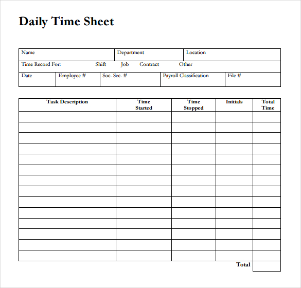 Payroll Timesheet Template | Free Payslip Templates