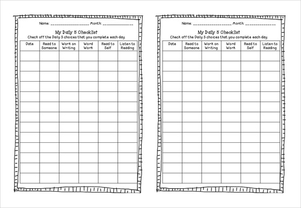 Daily Checklist Template - 30+ Word, Excel, PDF Documents Download!