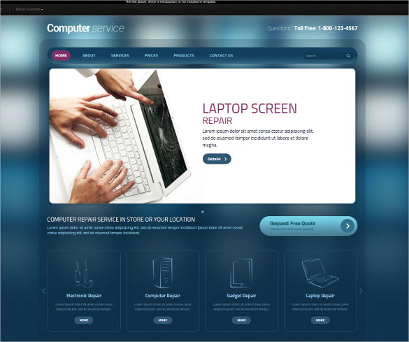 28+ Computer Repair Website Themes & Templates
