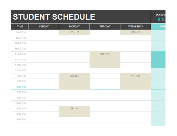 24+ Microsoft Word 2010 Format Timetable Templates Free Download