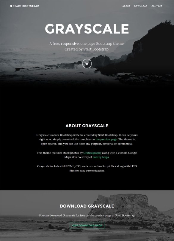 Single Web Page Template