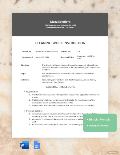 30+ Work Instruction Templates - Free Sample, Example Format