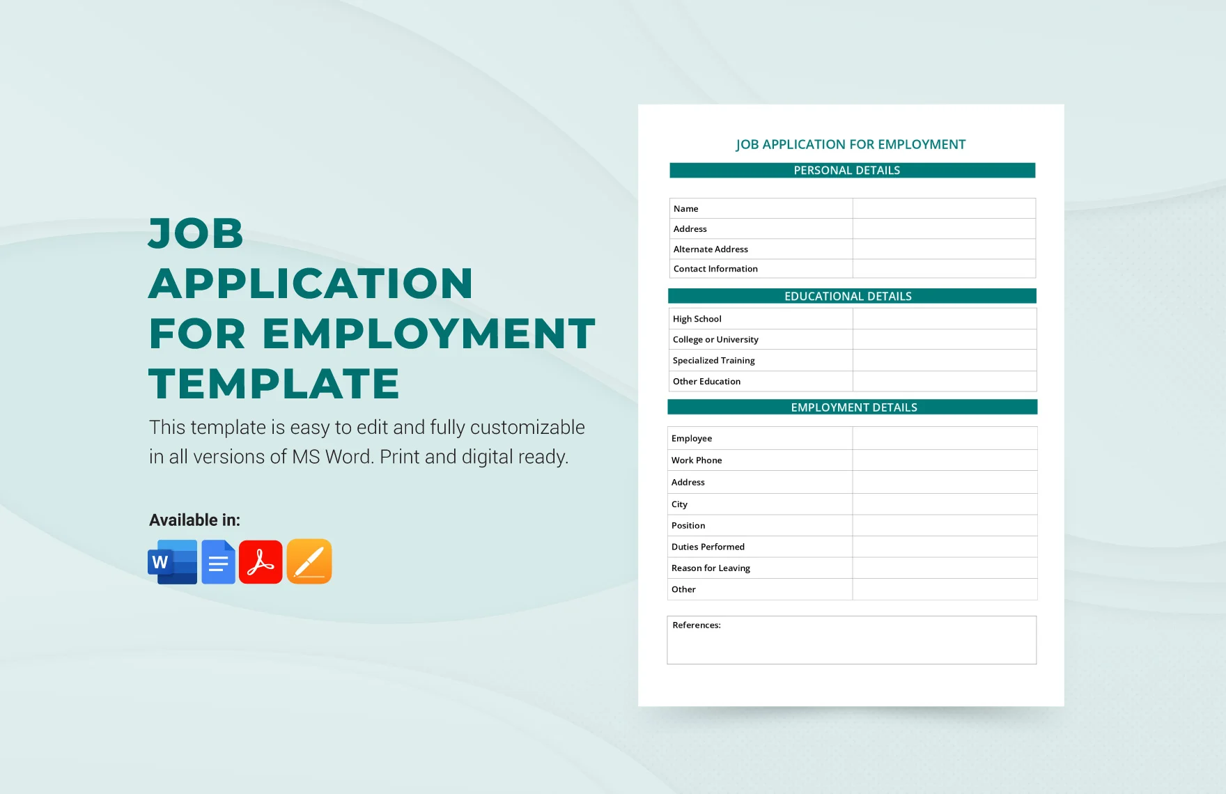 20+ Application Templates - Free Sample, Example, Format