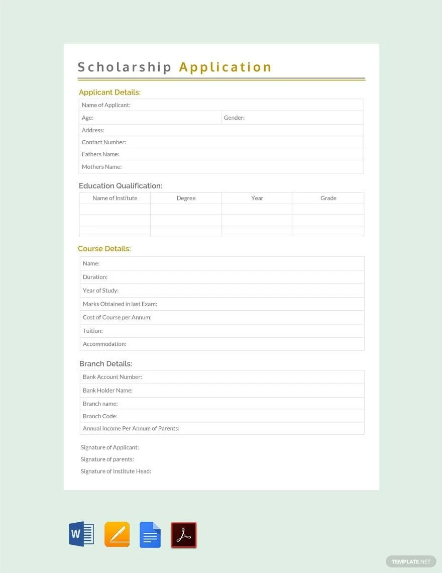 20+ Application Templates - Free Sample, Example, Format