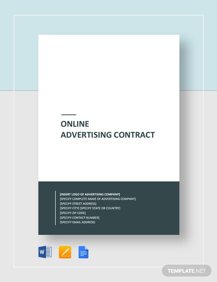 FREE 12+ Advertising Contract Templates in MS Word | Pages | PDF ...
